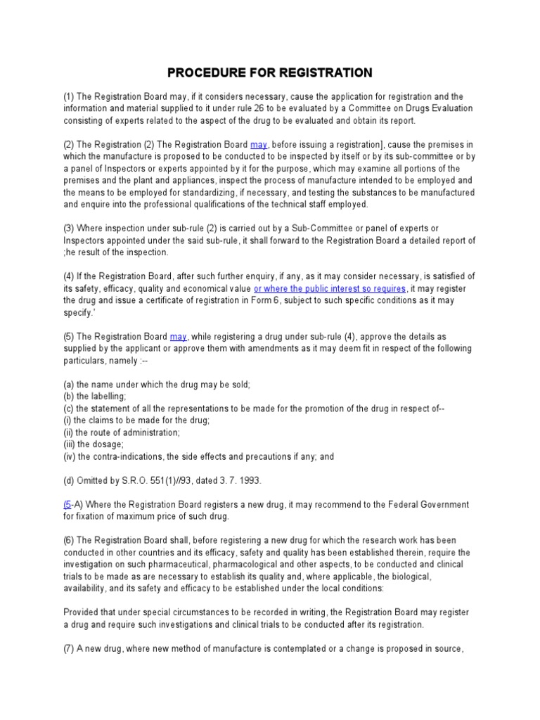 DRAP Drug Registration Procedure | PDF | Clinical Trial | Professional ...