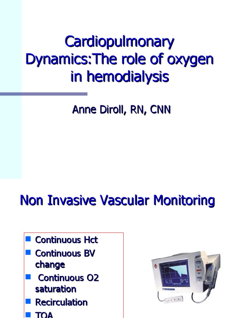 Oxygen Dynamics in Hemodialysis Monitoring | PDF | Hypoxia (Medical ...