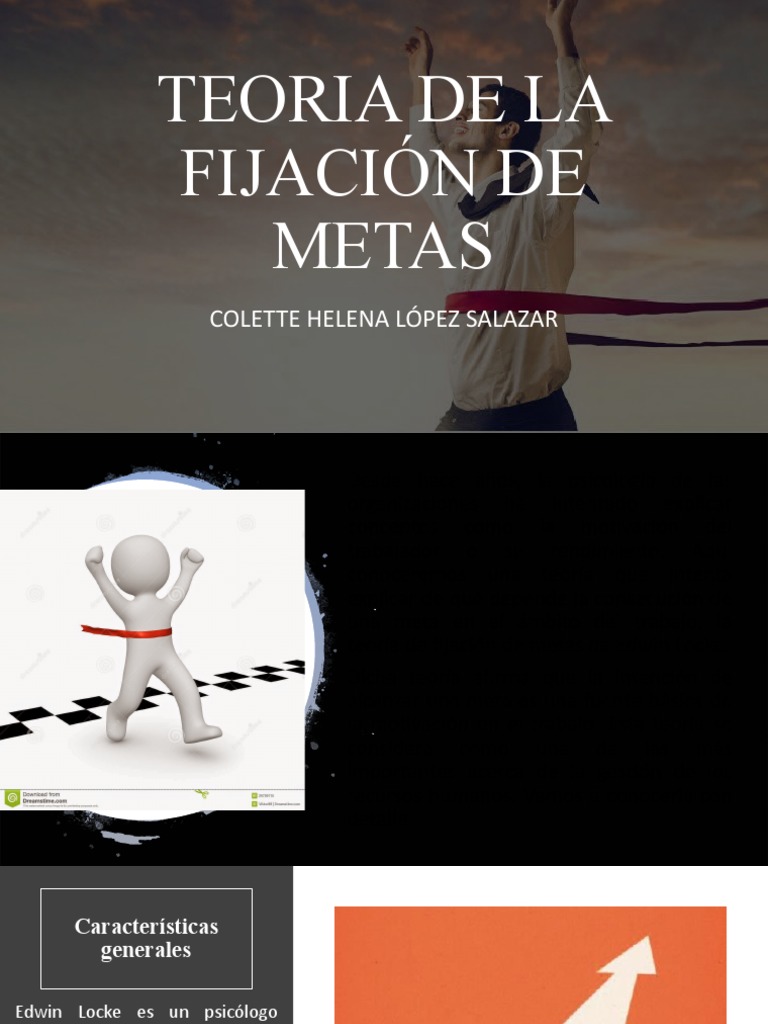 Teoria de La Fijación de Metas Presentación | PDF | Objetivo | Autoeficacia