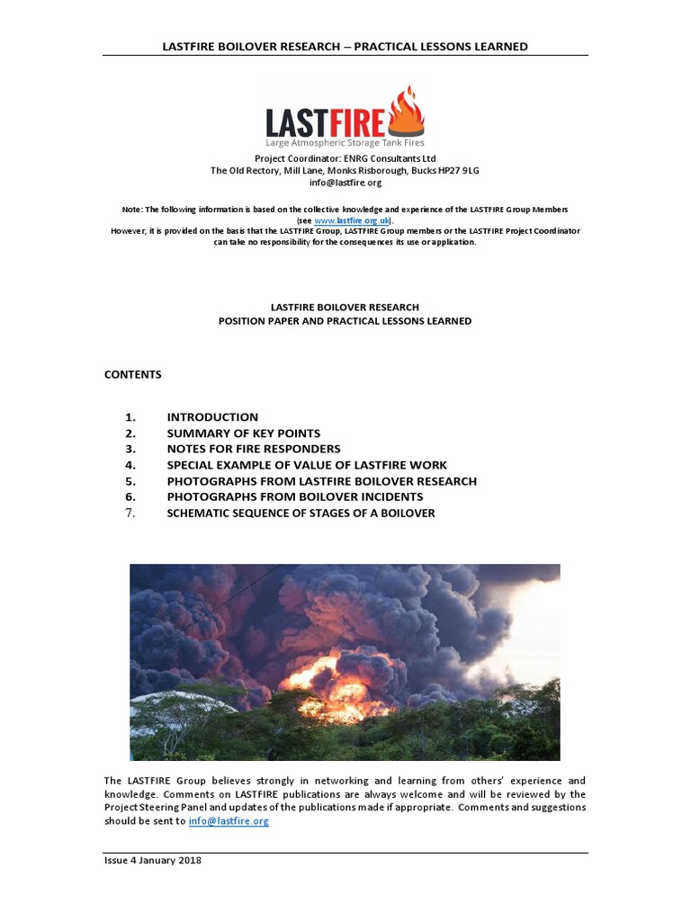 LASTFIRE BOILOVER LESSONS Issue 4 March 2018 | PDF | Fires | Foam