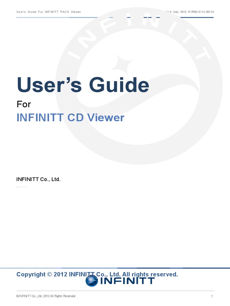 User's Guide: Infinitt CD Viewer | PDF | Keyboard Shortcut | Window ...