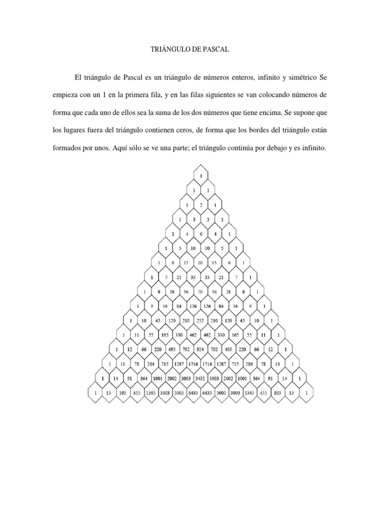 Triángulo de Pascal | PDF