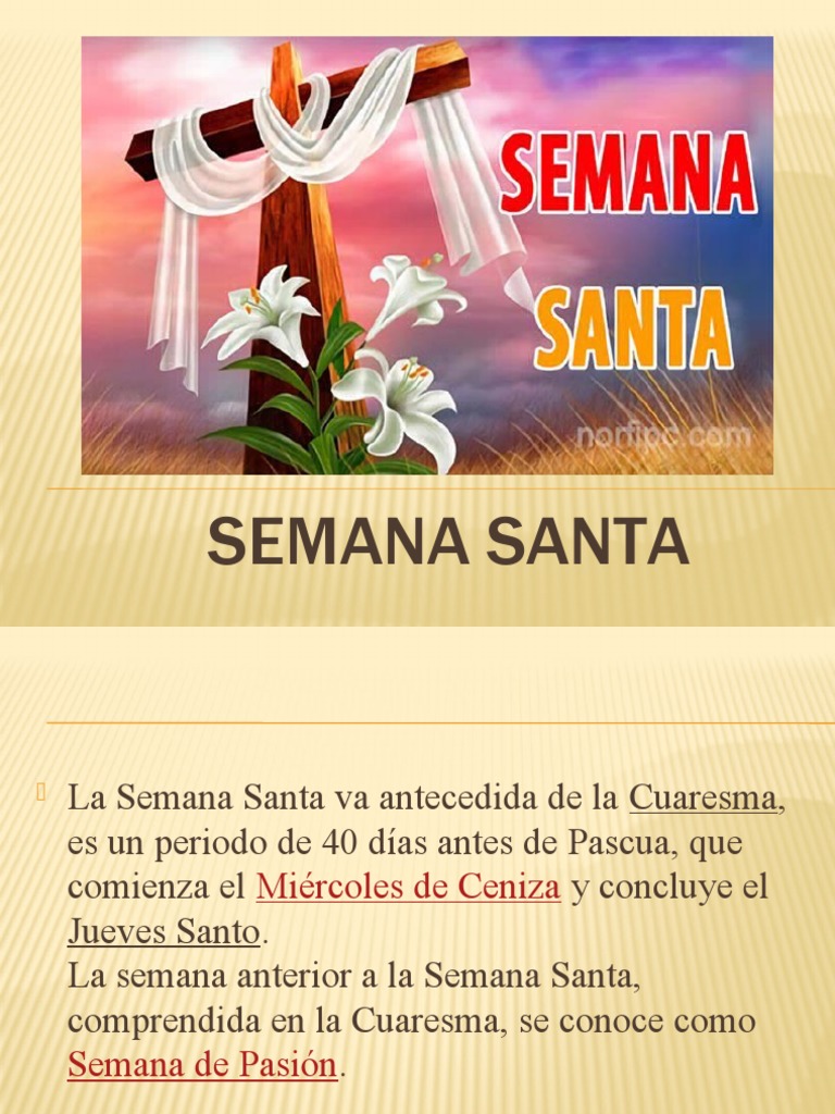 Celebraciones de la Semana Santa | PDF | Pascua de Resurrección | Prestado