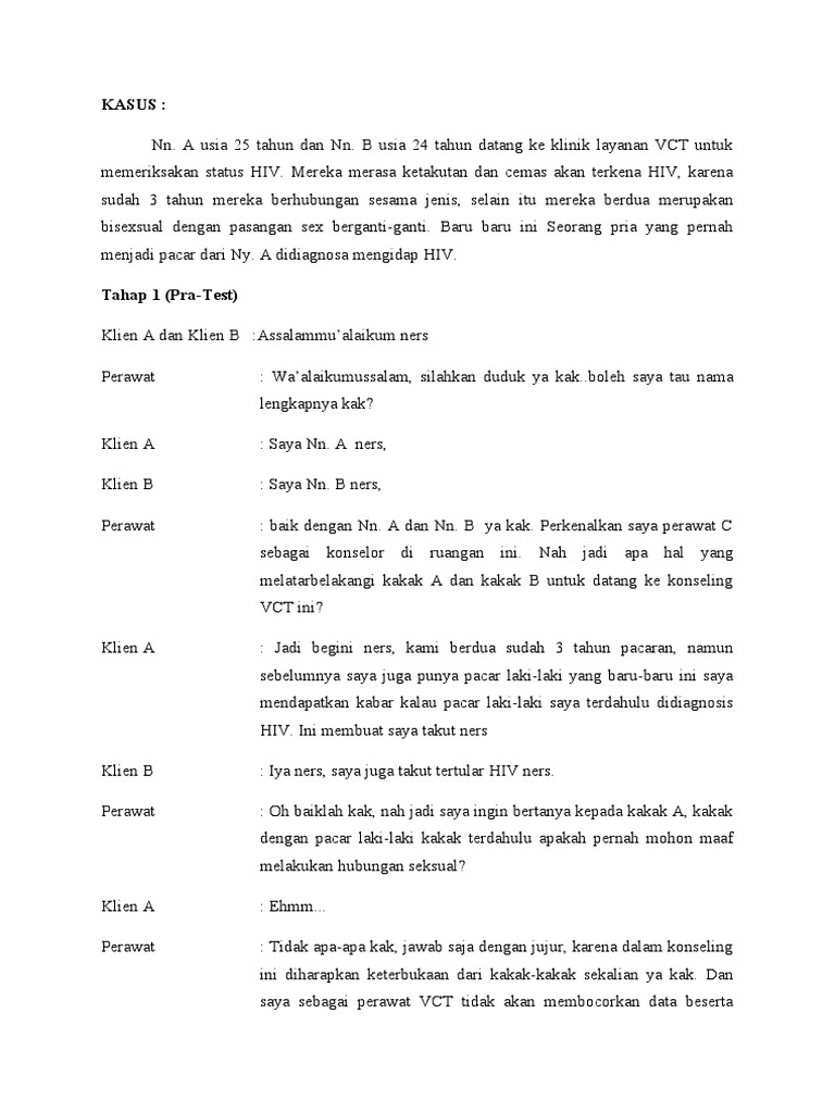 Tahap Test VCT Pre Test, Test, Dan Pasca Test | PDF