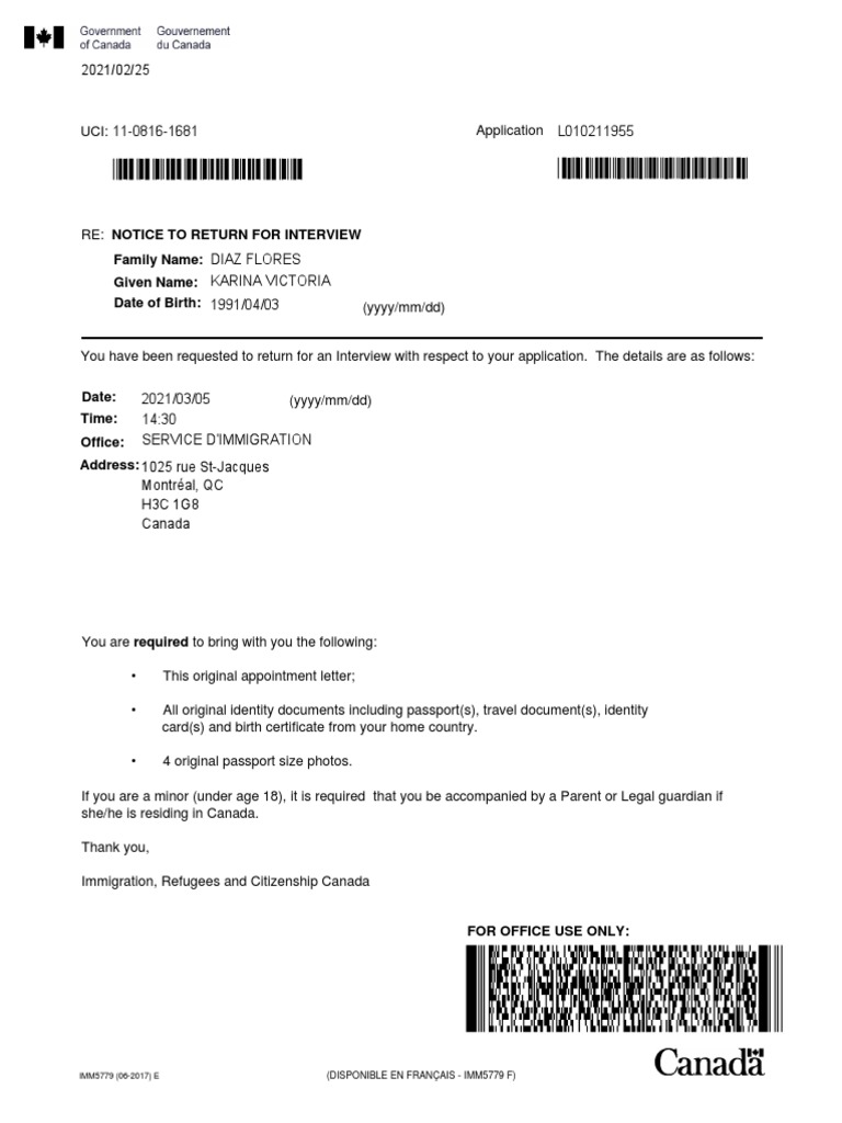 Biometrics Notice Letter Diaz Flores | PDF