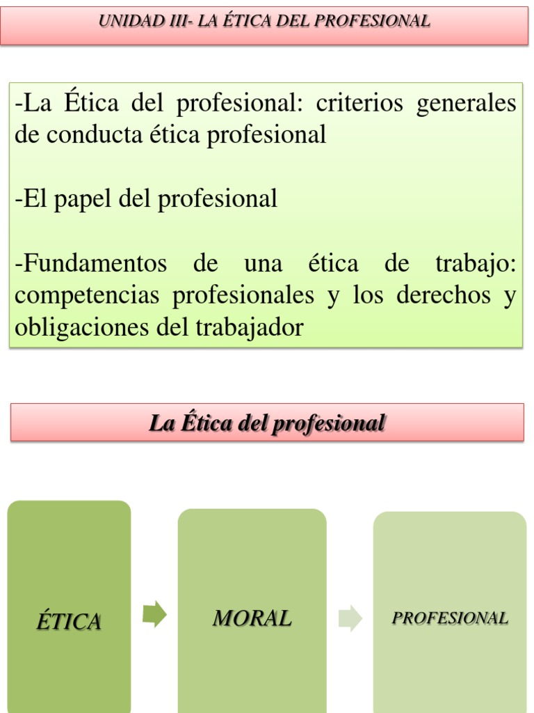 Ética Profesional y Conducta Laboral | PDF | Comportamiento | Moralidad