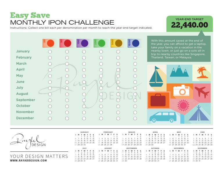 Easy Save: Monthly Ipon Challenge | PDF