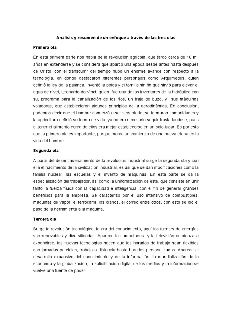 Analisis de Las 3 Olas | PDF