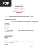 Quiz Operating System | PDF | Process (Computing) | Scheduling (Computing)