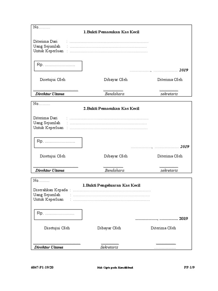 BKM BKK Kas Kecil | PDF