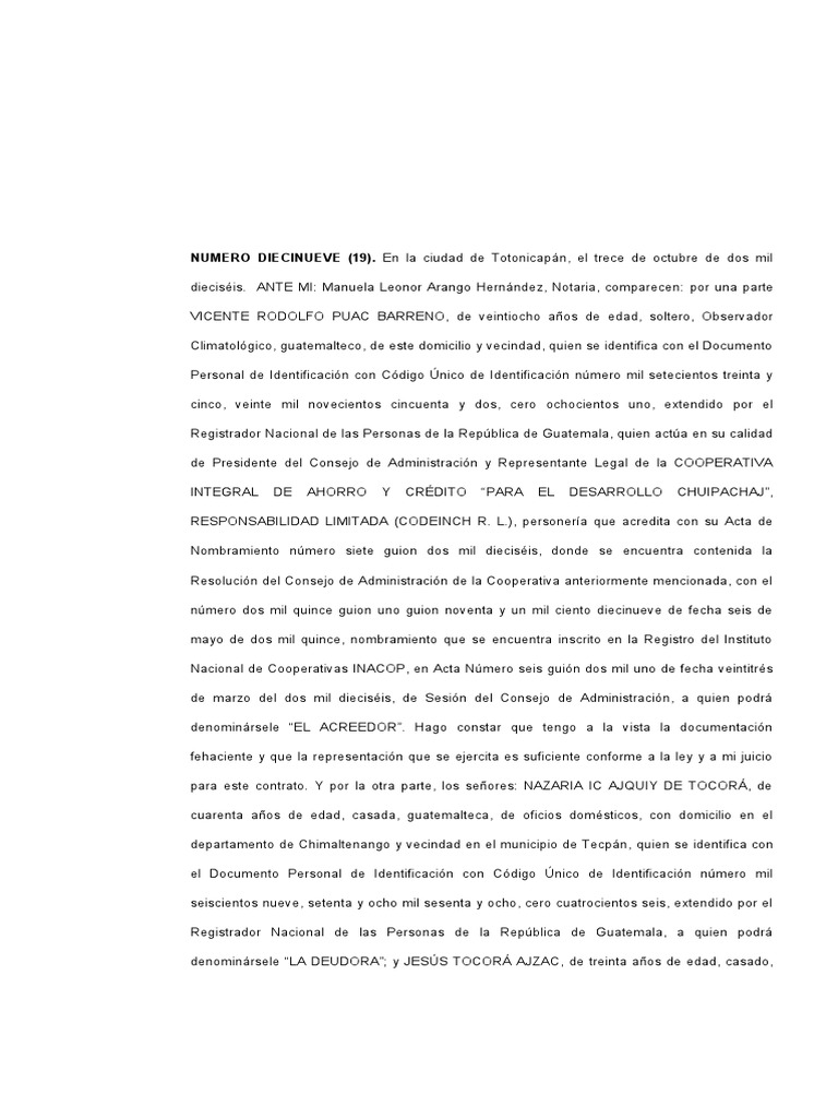 Copia Simple Legalizada Escritura 18 | PDF | Pagos | Ley común