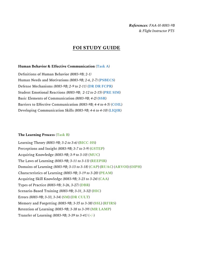 FOI Worksheet | PDF | Lesson Plan | Learning