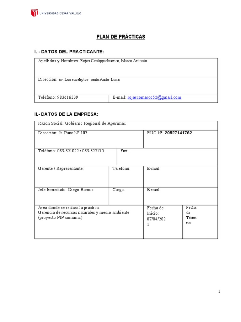 MI2 - Plan de Practicas Esquema | PDF