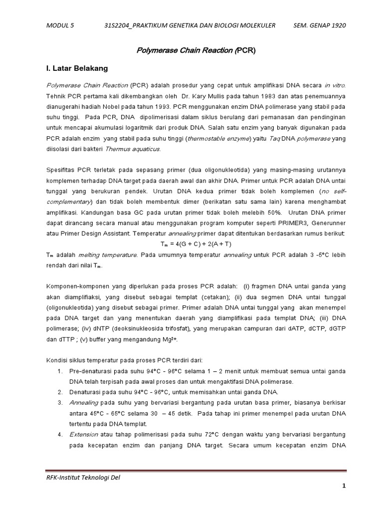 Modul PCR | PDF
