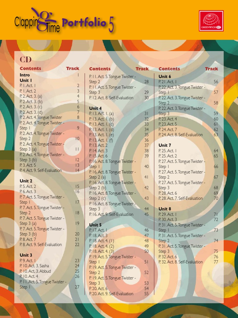 Clapping Time Portfolio 5 (Tracklist) | PDF | Science & Mathematics
