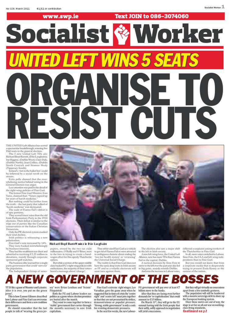 United Left Wins 5 Seats: Organise To Resist Cuts | PDF