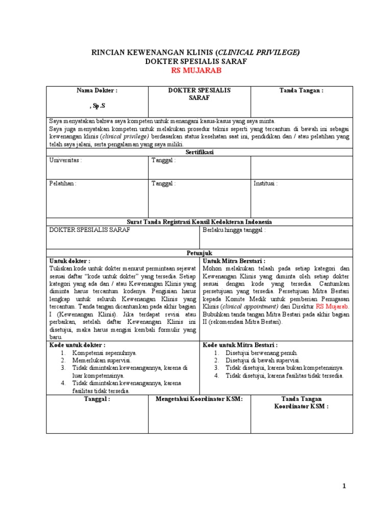 Clinical Privileges | PDF