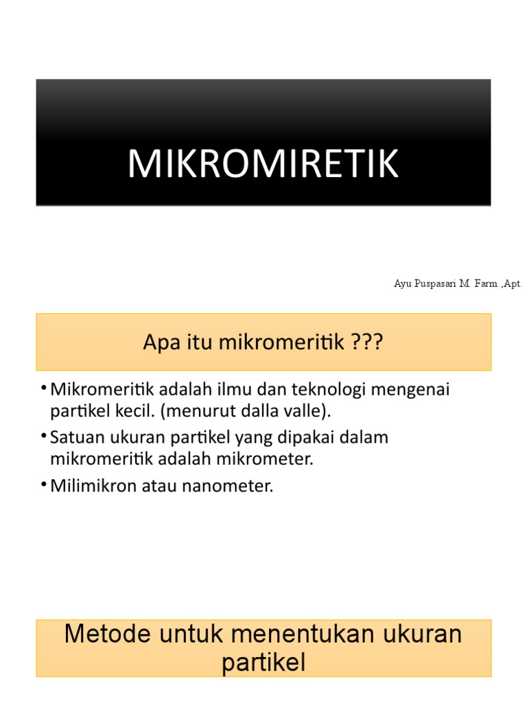 ANALISIS UKURAN PARTIKEL | PDF