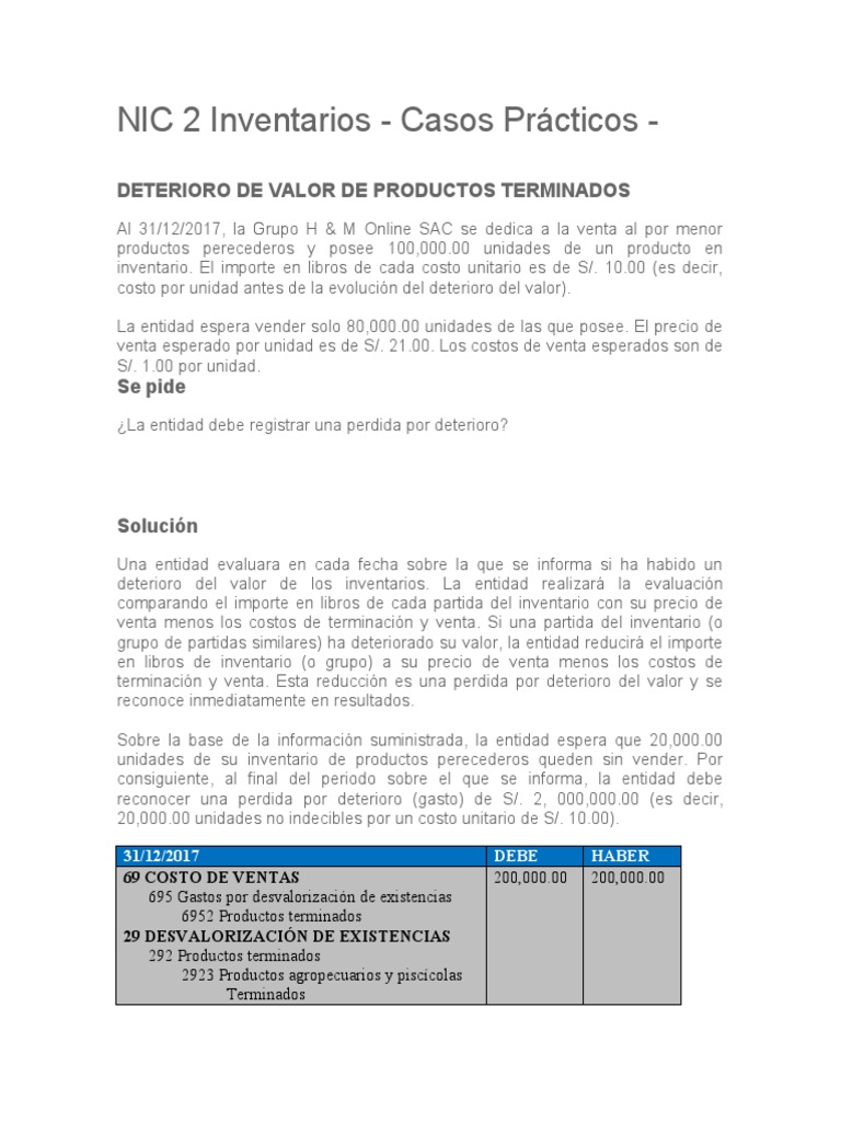 D. EJEMPLO NIC 2 | PDF | Inventario | Economias