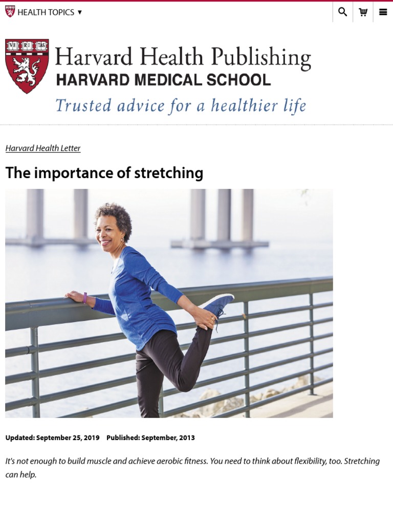 The Importance of Stretching - Harvard Health | PDF | Flexibility ...