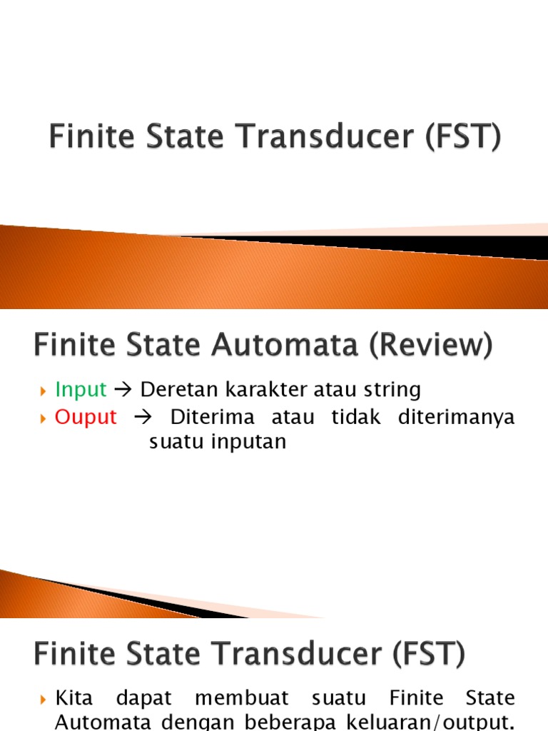 Finite State Transducer (FST) | PDF