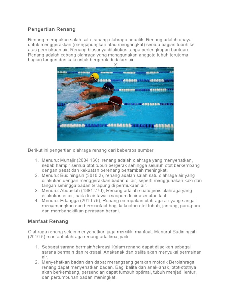 Pengertian Renang | PDF