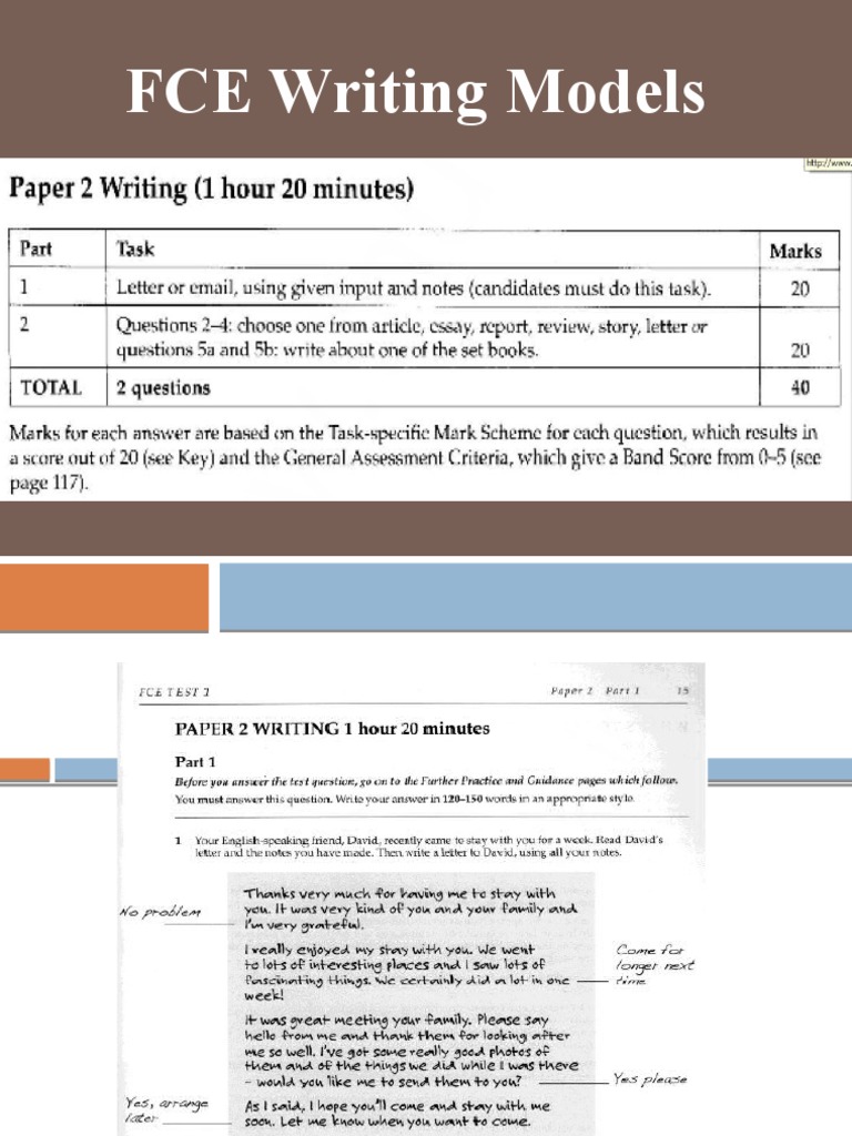 FCE Writing Models Task 2 | PDF | English Language | Question