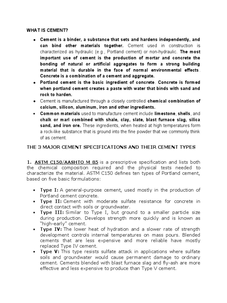 ASTM C150 Aashto M 85 | PDF | Cement | Fly Ash
