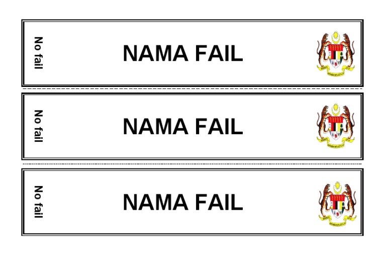 Format Tepi Fail Fail Tebal 2 Inci | PDF