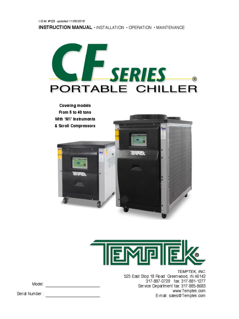 Temptek Chiller ModeloCF-10A | PDF | Electromechanical Engineering ...