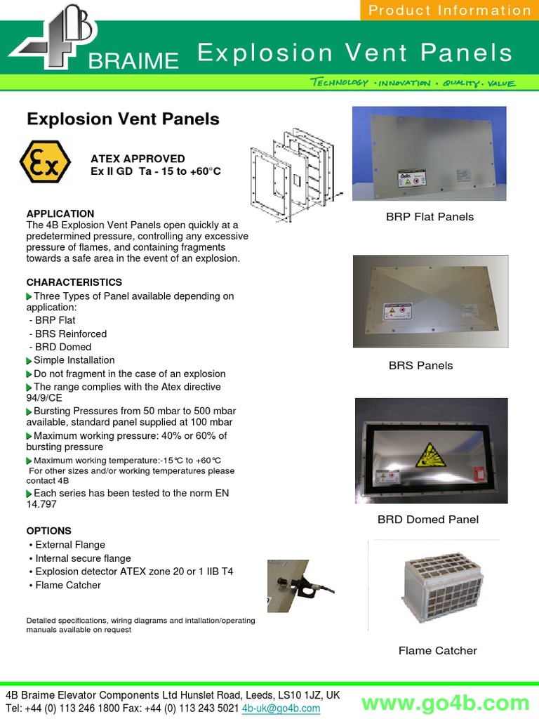 Explosion Vent Panels Uk | PDF | Building Engineering | Mechanical Engineering
