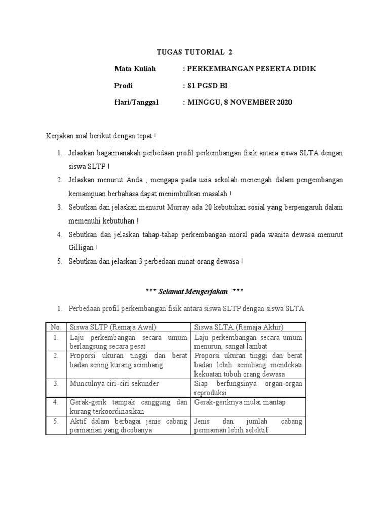 PPD Tugas TT 2 - Sri Rahayu - 857690453 | PDF | Karier & Perkembangan | Sains & Matematika