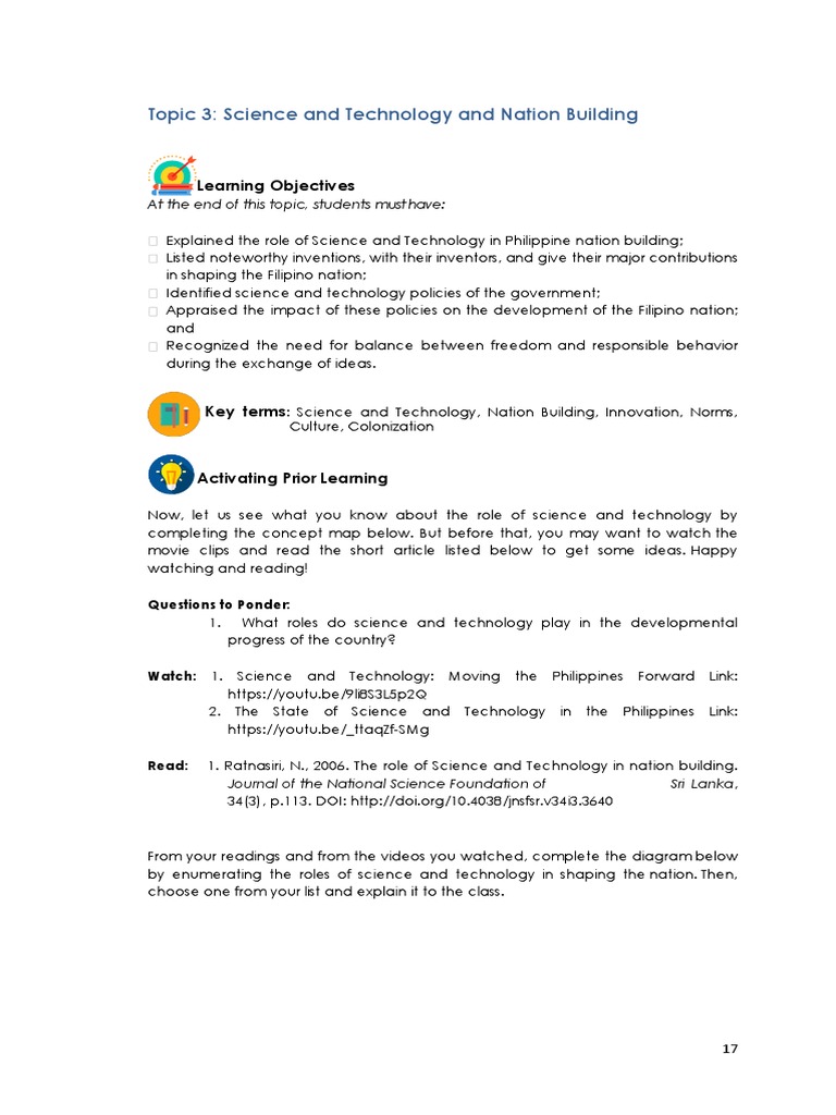 3.module in Science Technology& Society | PDF | Philippines | Science