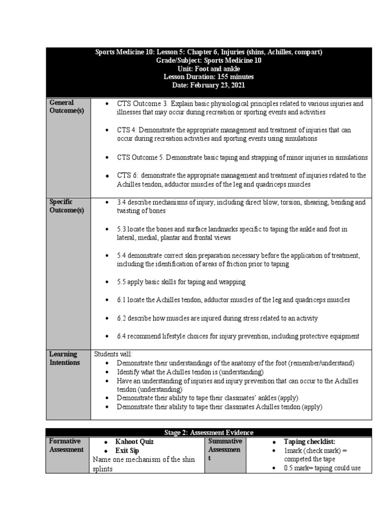 Sports Medicine 10-Lesson 5-Chapter 6 Injuries Shins Achilles Compart ...