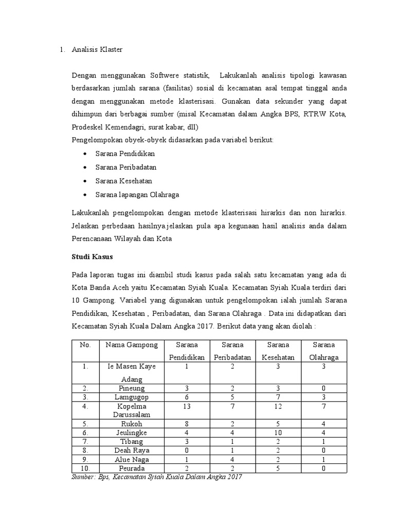 Analisis Klaster | PDF