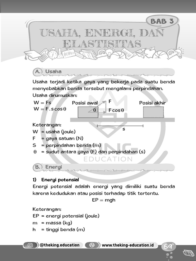 Usaha, Energi, dan Elastisitas Bahan | PDF