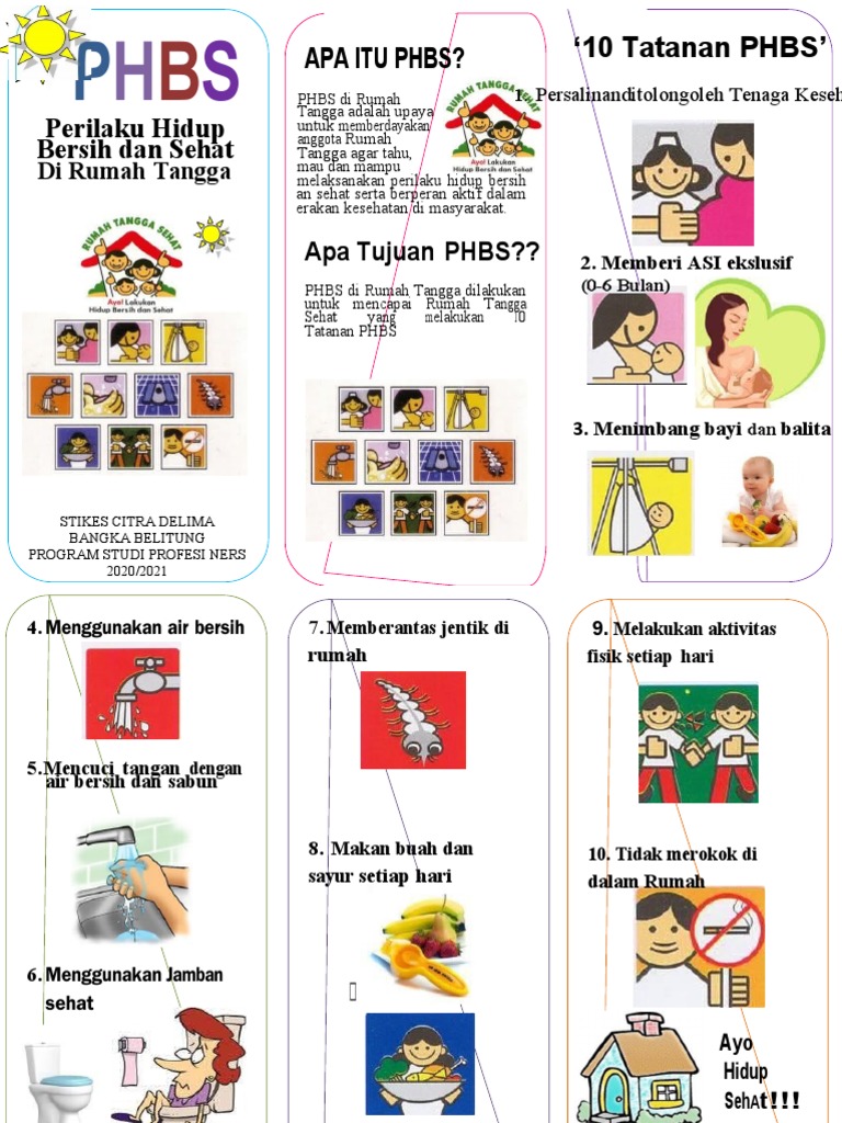 Leaflet Phbs - Edit | PDF | Kesehatan Holistik