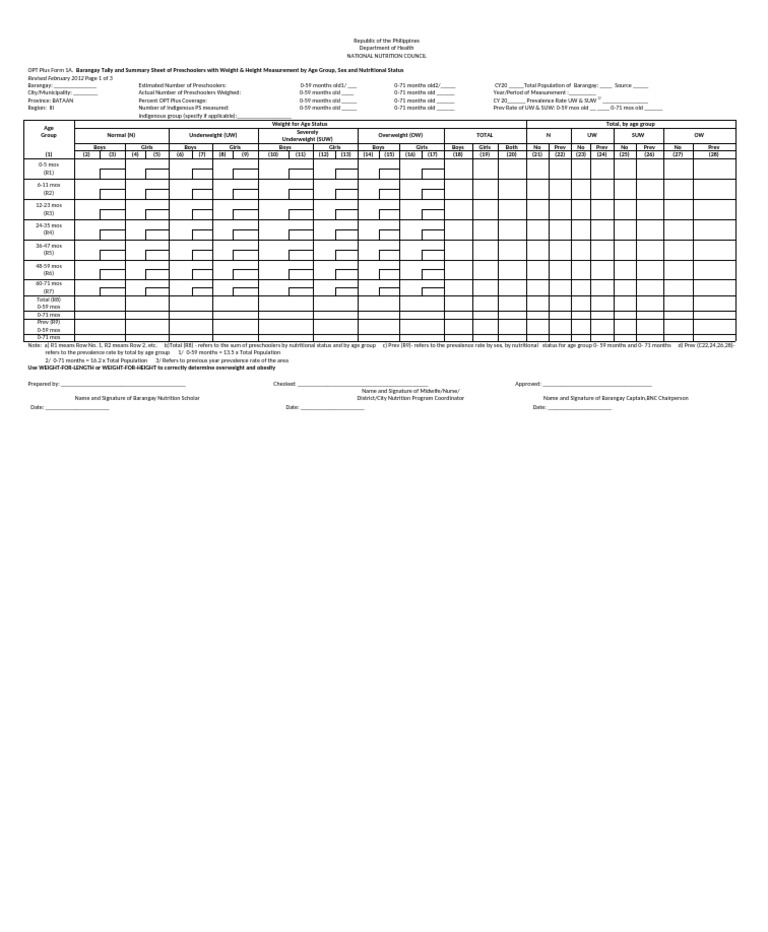 Bns Opt Form | PDF | Physical Attractiveness | Human Size