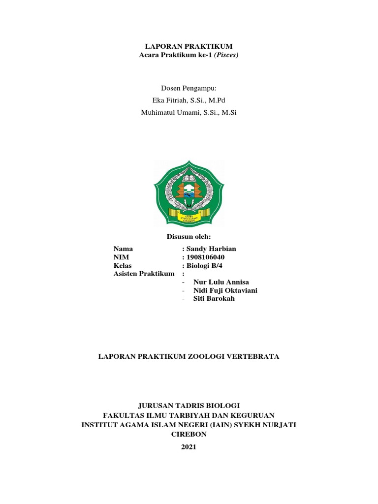 B - Sandy Harbian - Laporan Praktikum Pisces | PDF | Sains & Matematika