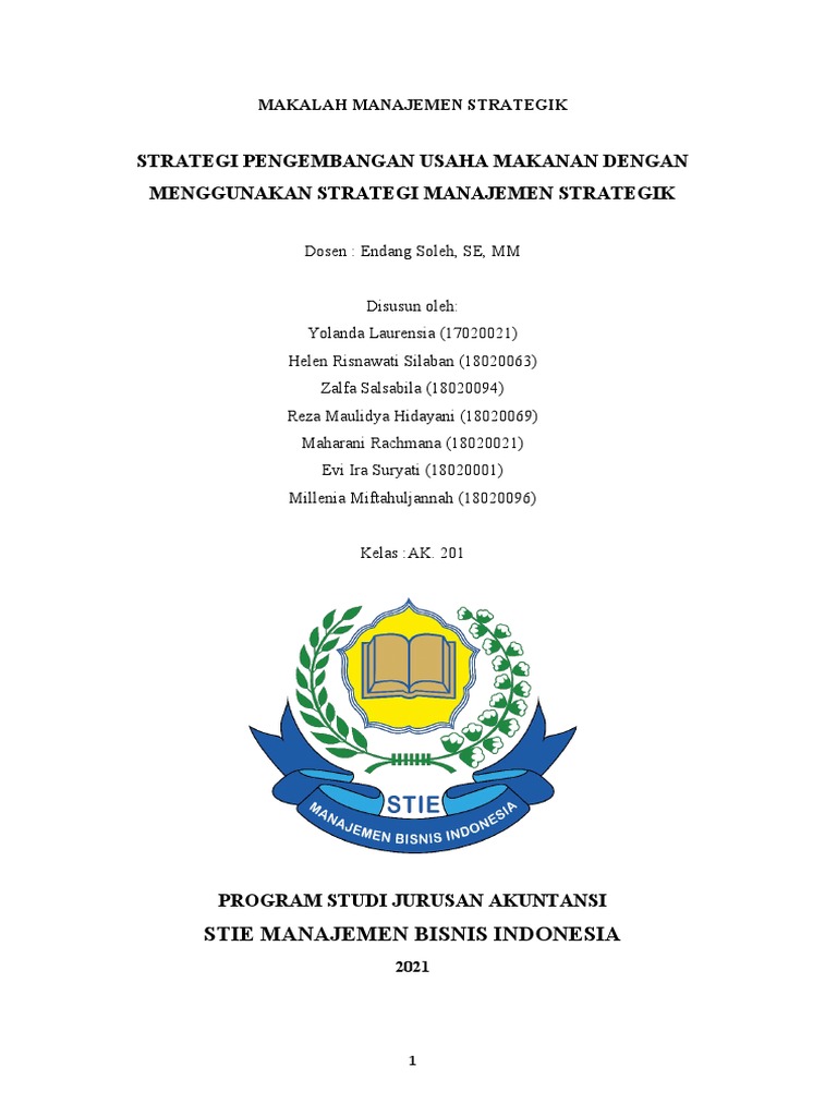 Contoh Makalah Manajemen Strategik | PDF