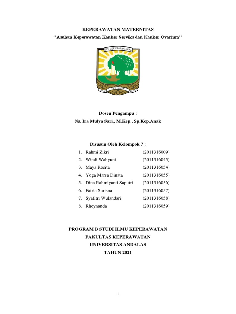 Kelompok 7 - Asuhan Keperawatan Kanker Serviks Dan Kanker Ovarium-1 | PDF
