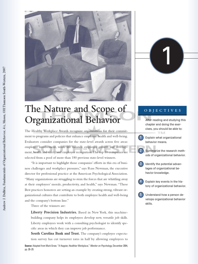 The Nature and Scope of Organizational Behavior: Objectives | PDF ...