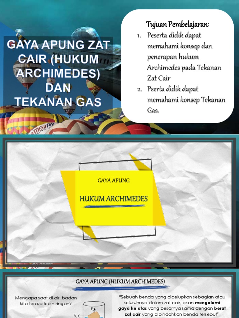 IPA Kelas 8 - Pertemuan 2 - Hukum Archimedes (Gaya Apung Zat Cair) Dan ...