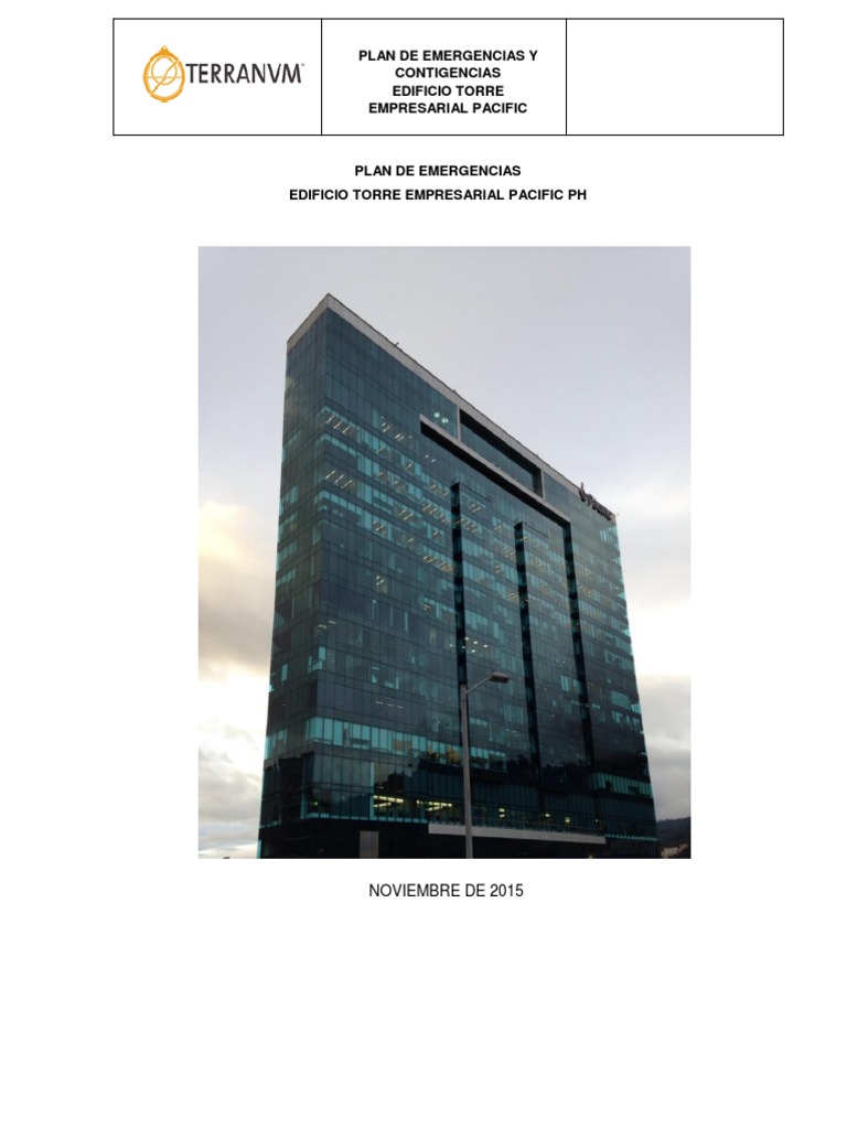 Plan de Emergencia y Contigencias Torre Pacific 2015 | PDF | Seguridad ...