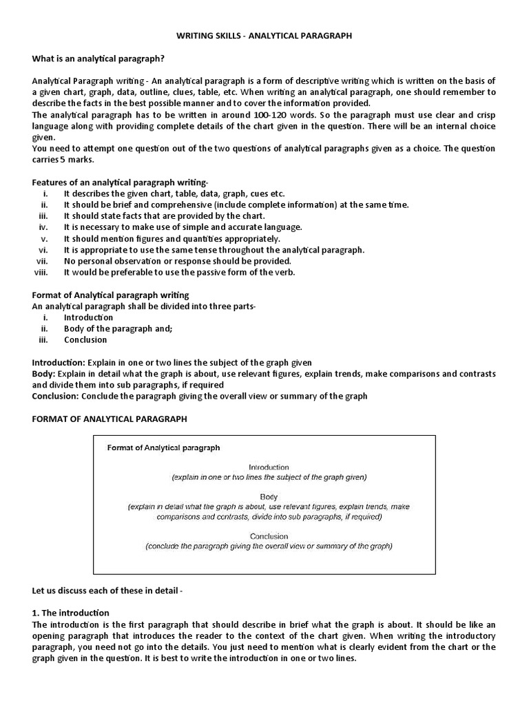 Analytical Paragraph | PDF | English Language | Chart