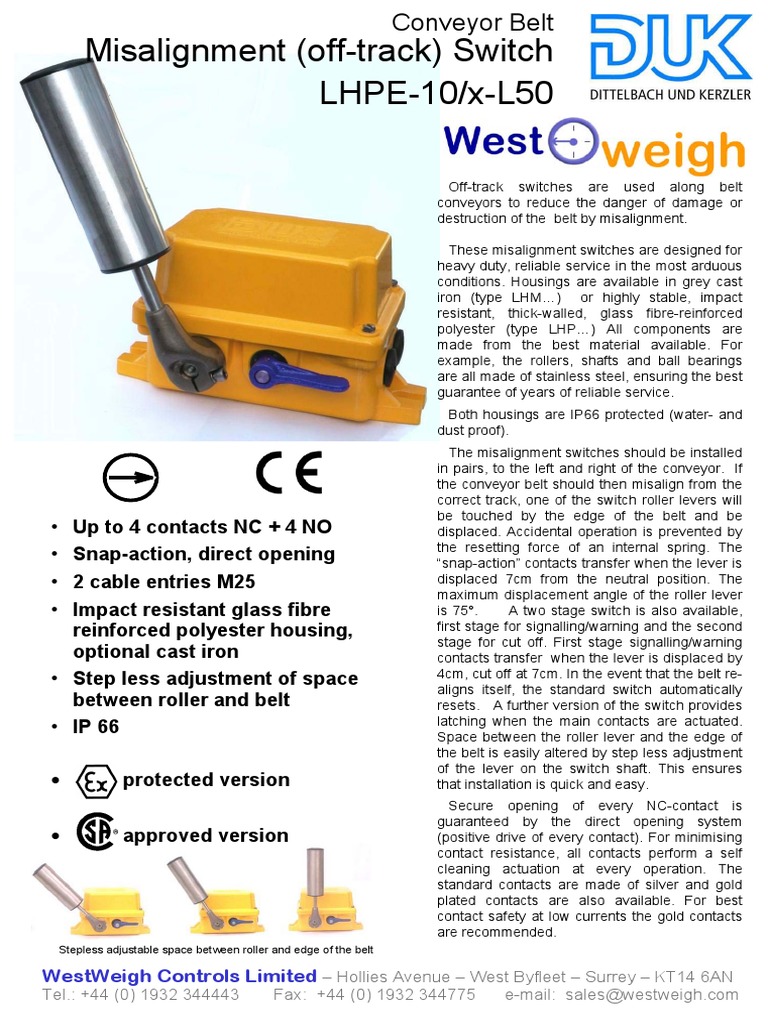 LHPEw-L50. Off Track Switch | PDF | Switch | Belt (Mechanical)