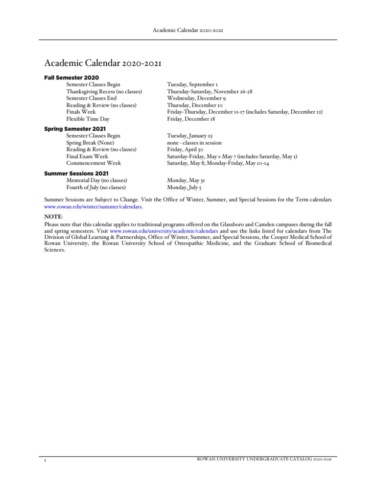 Academic Calendar | PDF