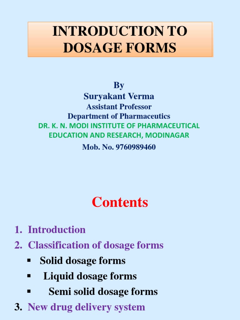 Dosage Form PDF 1 | PDF | Tablet (Pharmacy) | Topical Medication