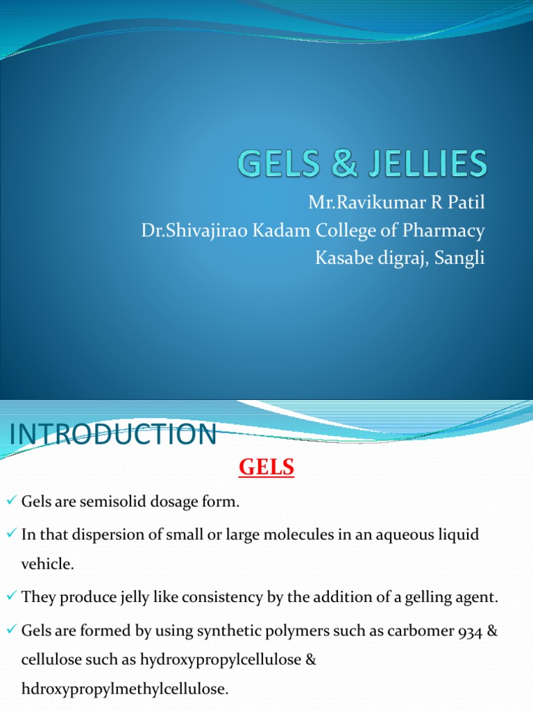 Gels PDF | PDF | Gel | Chemical Substances
