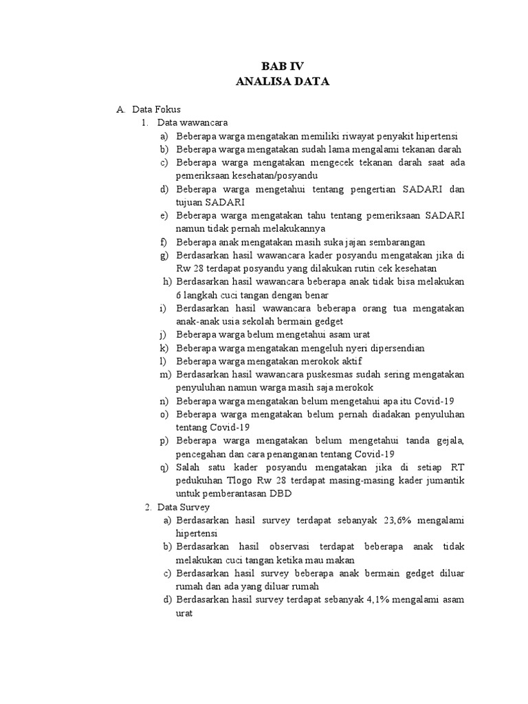 Analisa data-POA | PDF | Sains & Matematika
